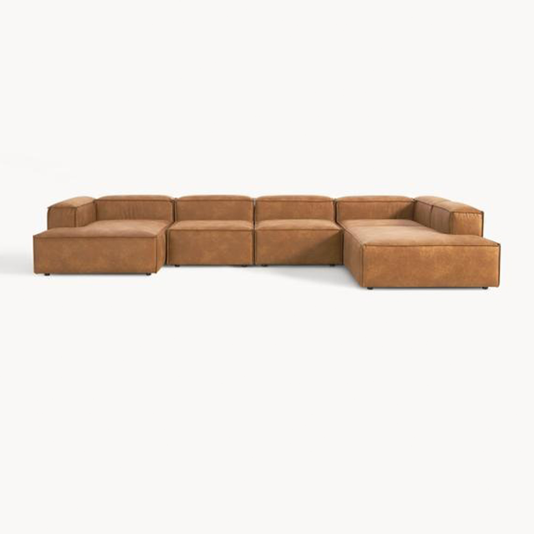 Faux Leather Modular Couch